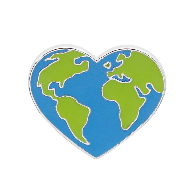 Planet Earth Pin | Enamel World Brooch | Fun Jewellery – Lottie Of ...