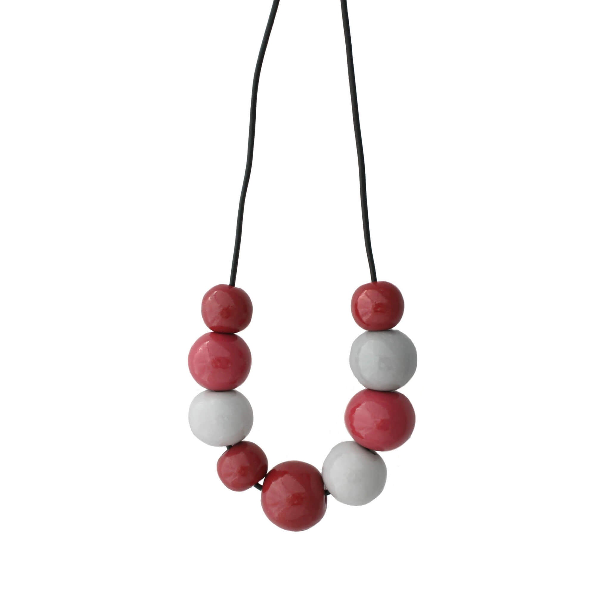 Red Statement Necklace for Women | Chunky Bead Necklace | Unique ...